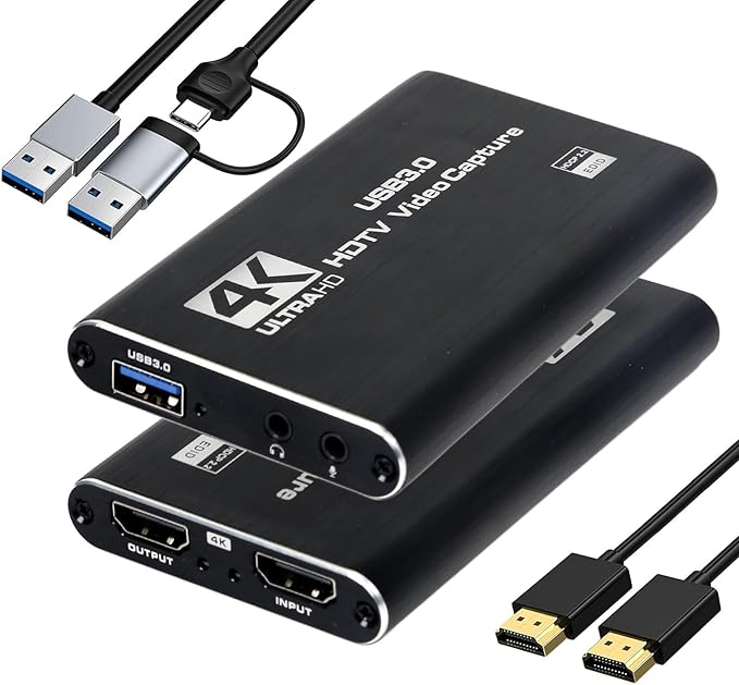 Amazon.com: 4K HDMI Capture Card for Streaming & Gaming, USB 3.0 Audio ...