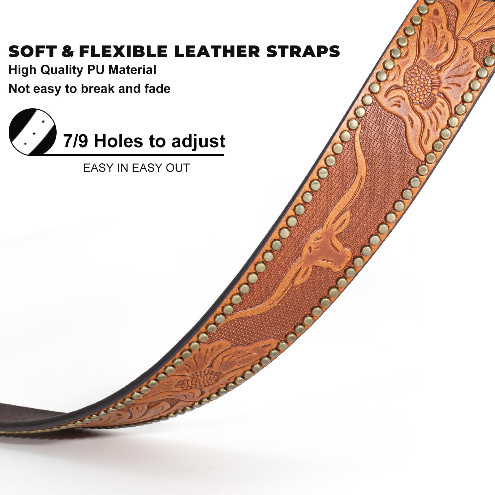 Snapklik.com : Western Belts For Men Women Cowboy Cowgirl Belt Straps ...