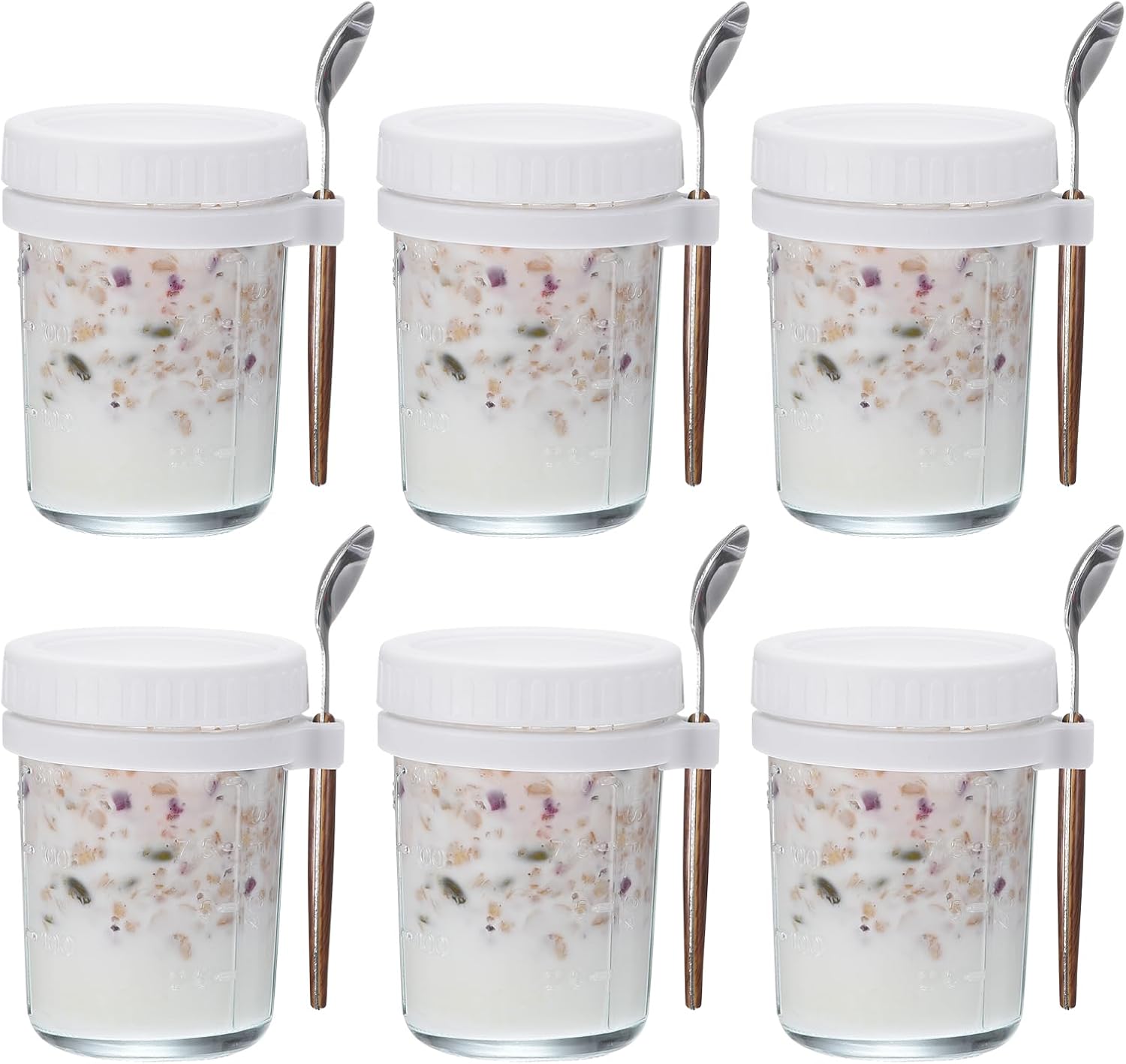 Amazon.com: uxcell Overnight Oats Containers with Lids, 6Pcs - 10 Oz Overnight Oats Jars with ...