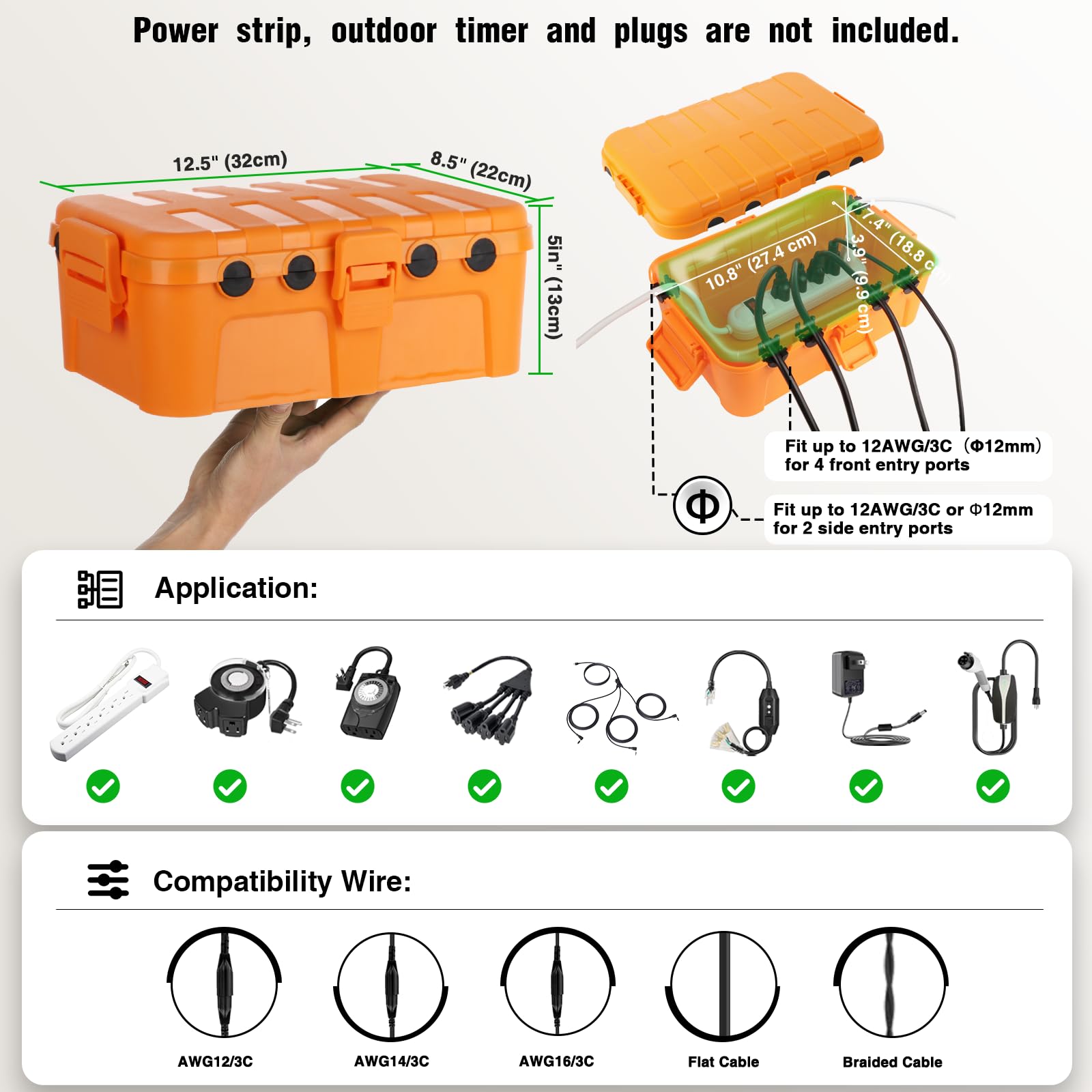 Snapklik.com : Large Outdoor Electrical Box, IP54 Waterproof Outdoor ...