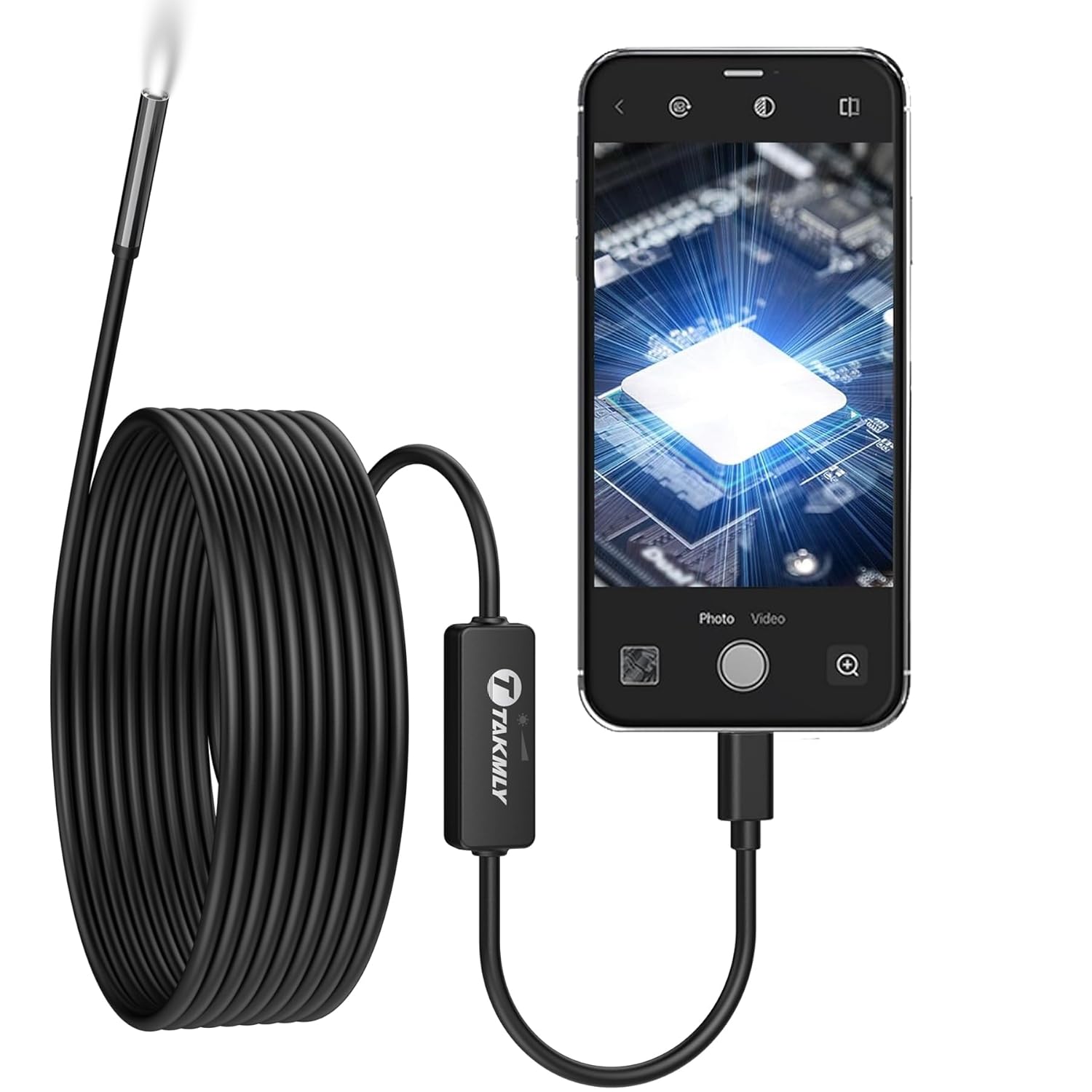 USB Endoscope 3 in 1 Borescope 5.5mm Ultra Thin Waterproof Inspection ...