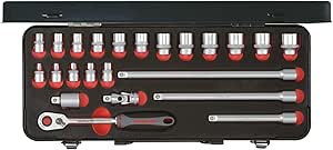 CAROLUS 6600.300 Slim Sixty Socket Spanner Set 3/8 Inch 22-Piece ...