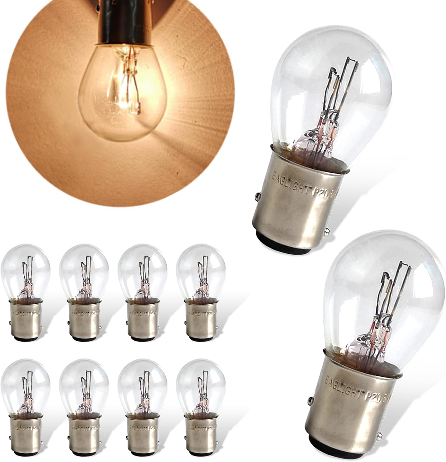 Amazon.com: Sinytuto 10 PCS 1157 Car Halogen Light Bulb, Vehicle Brake ...