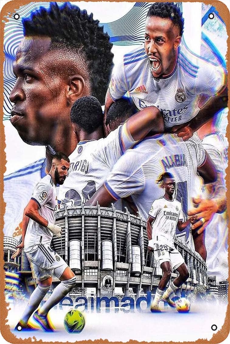Amazon.com: Yzixulet Hala Madrid Poster Metal Sign Retro Home ...