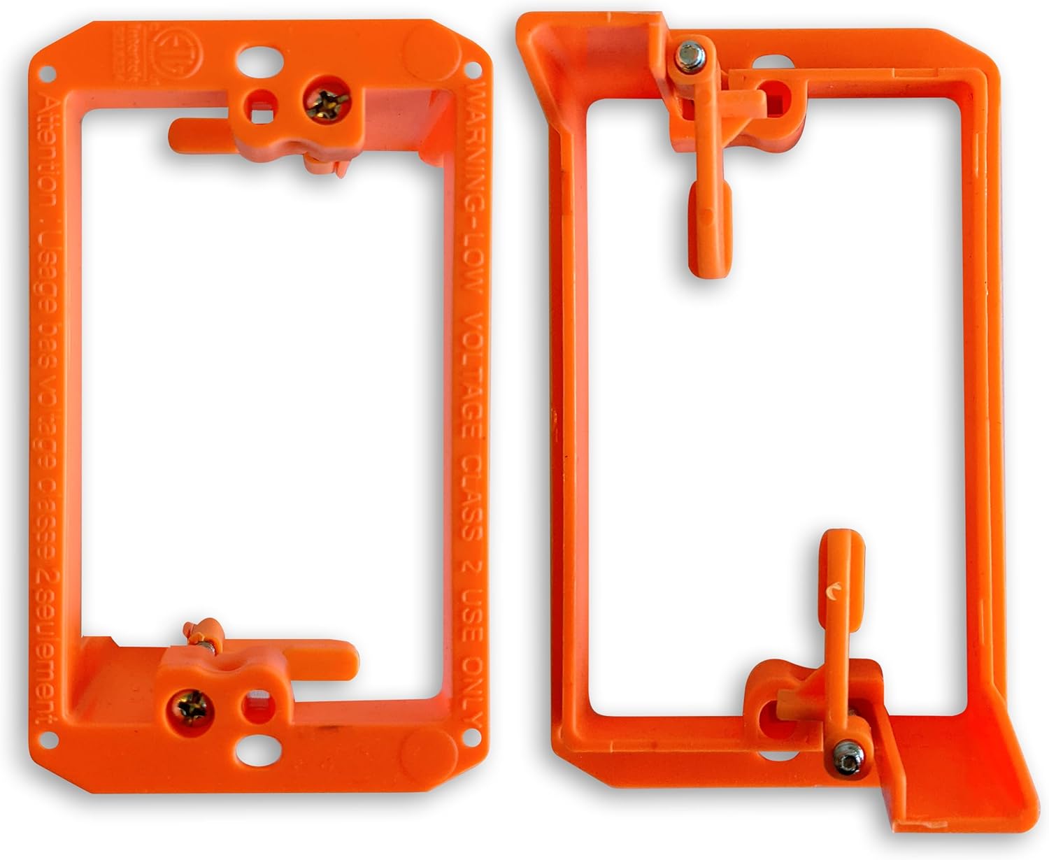 2 Pack Low Voltage Mounting Brackets 1 Gang for Drywall Outlet Cable ...