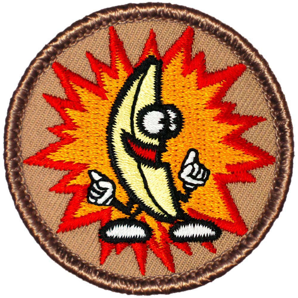 Amazon.com: Exploding Dancing Banana Patrol Patch - 2" Diameter Round Embroidered Patch (Hook ...