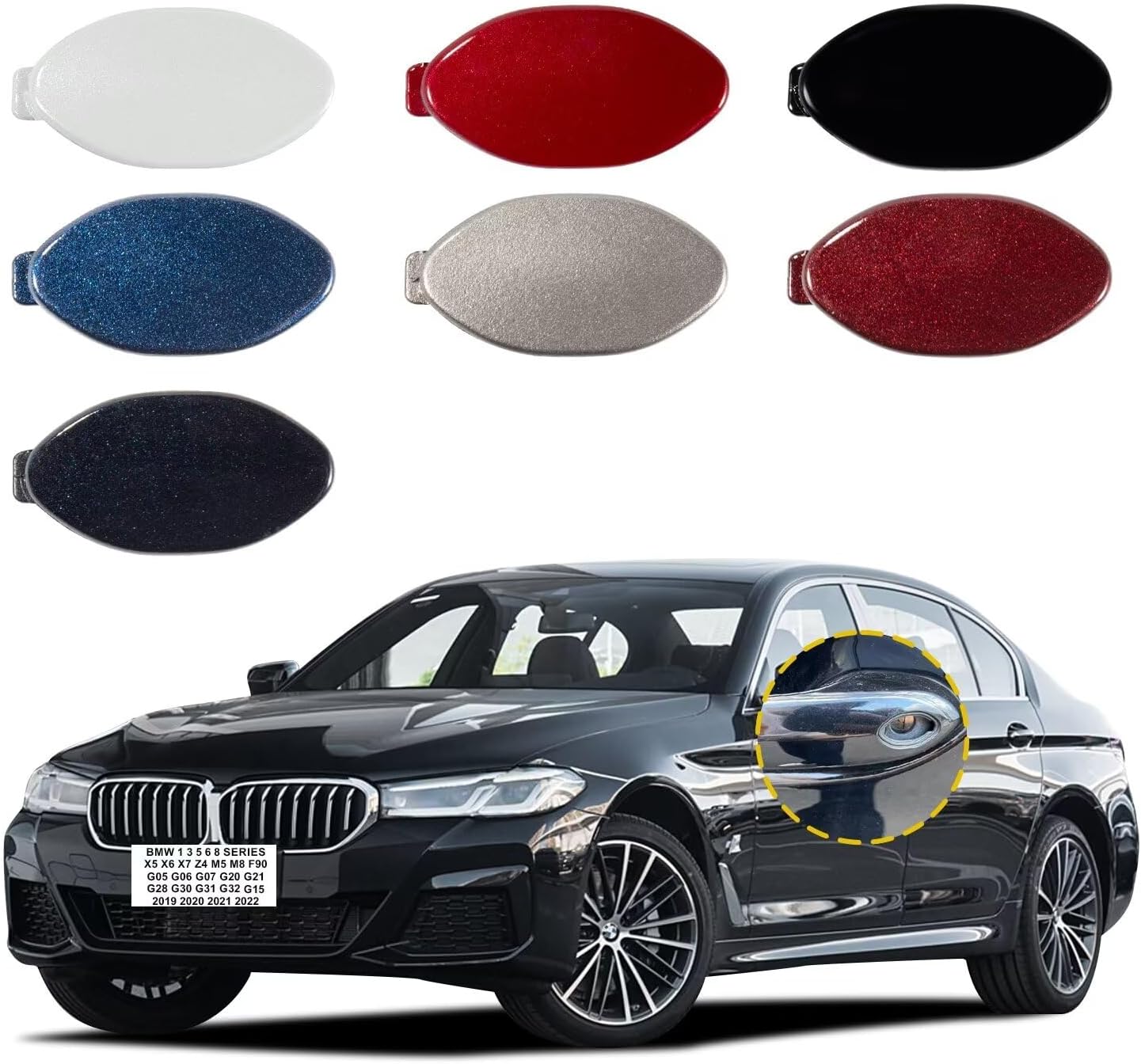 Amazon.com: Door Handle Cover Cap Compatible with BMW 1 3 5 6 8 Series ...