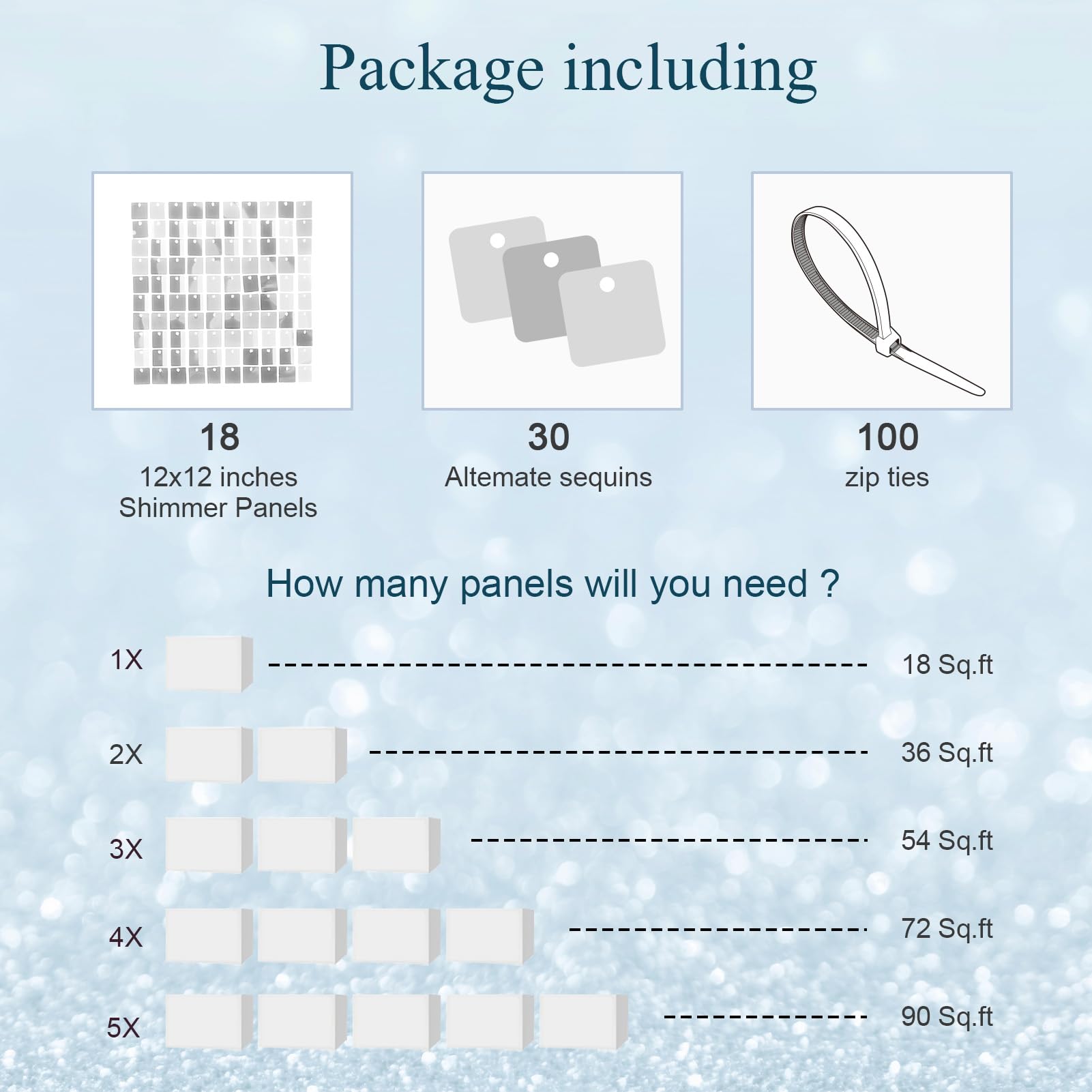 Snapklik.com : 18PCS Silver Disco Backdrop, Silver Streamer Panels ...