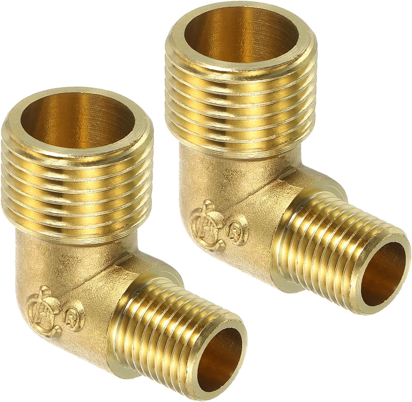 Amazon.com: uxcell 2 Pcs G 1/2 Inch Male x G 1/4 Inch Male 90 Degree ...