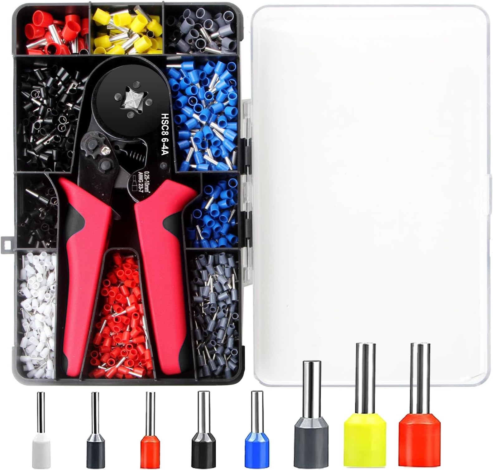 Ferrule Crimping Tool Kit - SHISU Ferrule Crimper Kit, 1200pcs Wire ...