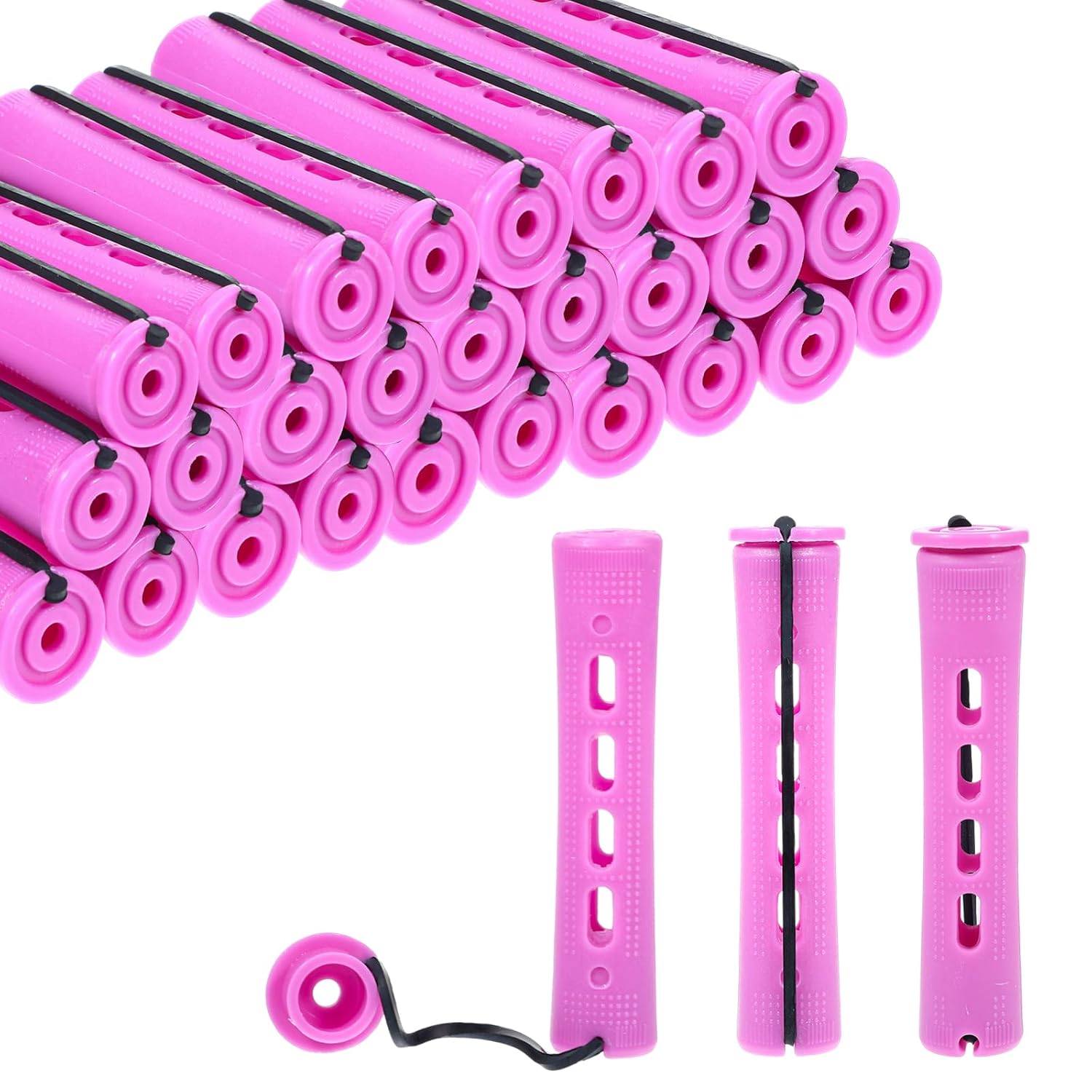 Amazon.com : JJUNW 30Pcs Heatless Curlers Set for Natural Hair-Pink ...