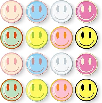 Amazon.com: MORCART 16PCS Emoji Fridge Magnets Colorful Smiley Face ...