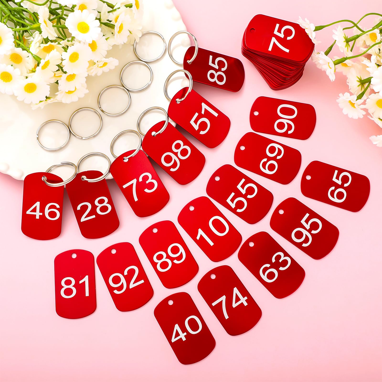 Snapklik.com : MorningRo 100 Pcs Aluminum Number Tags