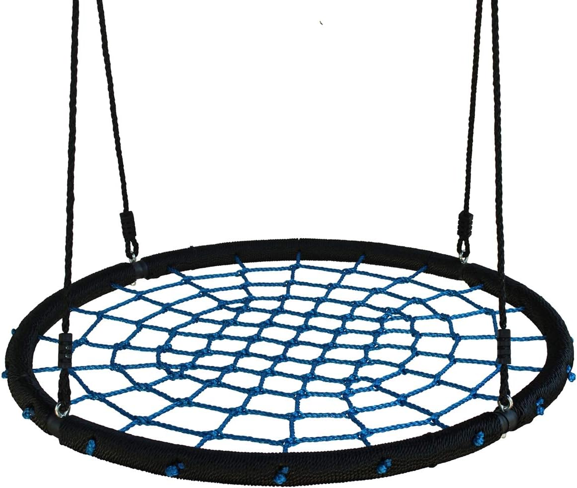 Amazon.com: KL KLB Sport 40" Spider Web Tree Swing for Kids - Round Net ...