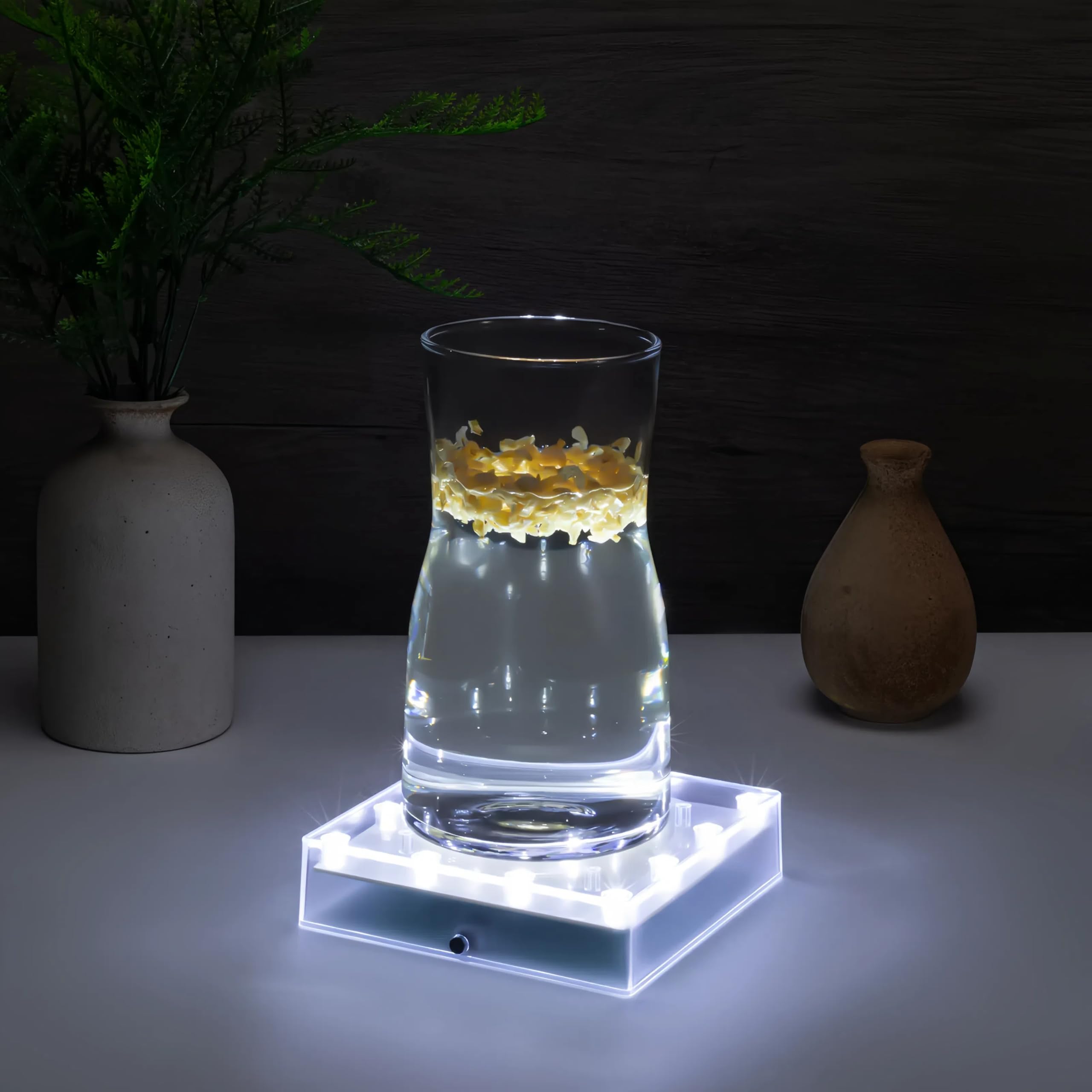 Square Light With Glass Centerpieces 1pc Crystal Candlestick Tea Light