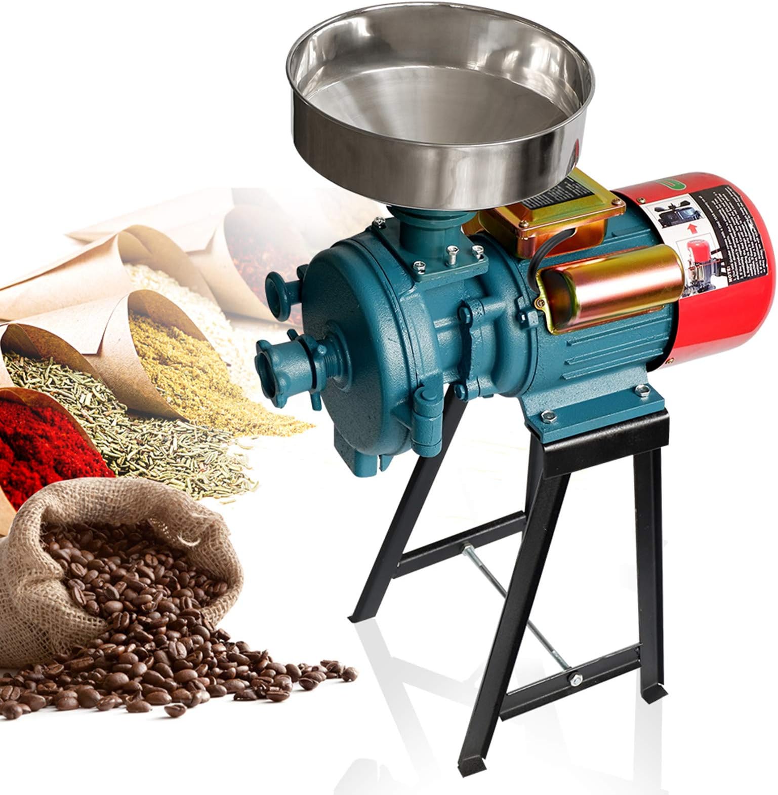 Amazon.com: MOPHOTO Electric Grain Grinder Mill, Corn Grinder Mill ...