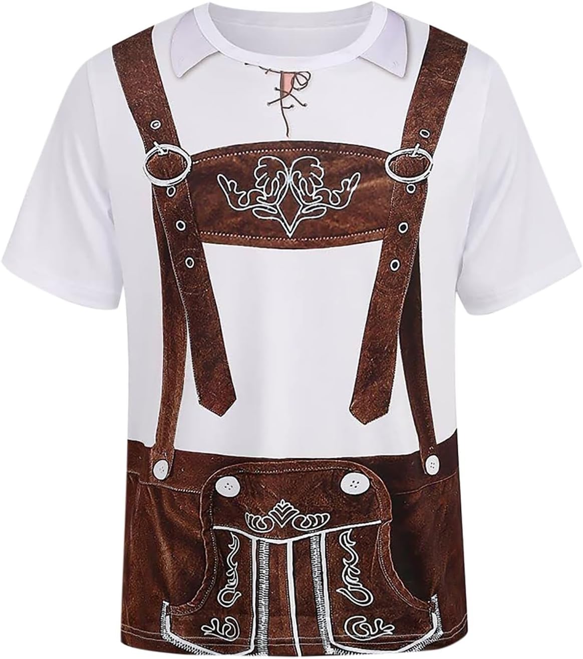 Oktoberfest-T-Shirt mit Latzhose und Karomuster, lustiger Aufdruck ...