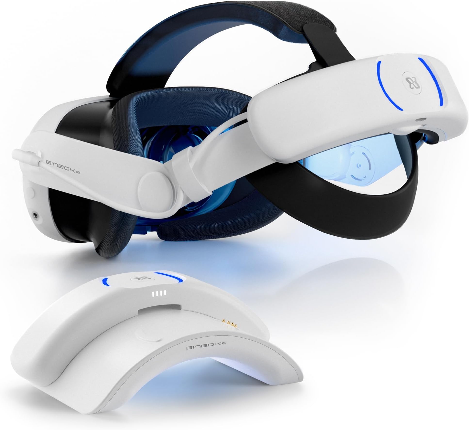 TRANSNOVO Compatible with Oculus Quest 3 Head Strap, 6000mAh Battery VR ...