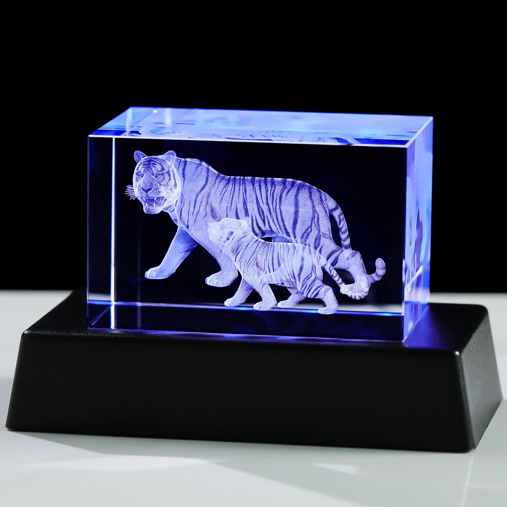 Snapklik.com : YWHL 3D Crystal Tiger Gifts For Women Men, Laser ...
