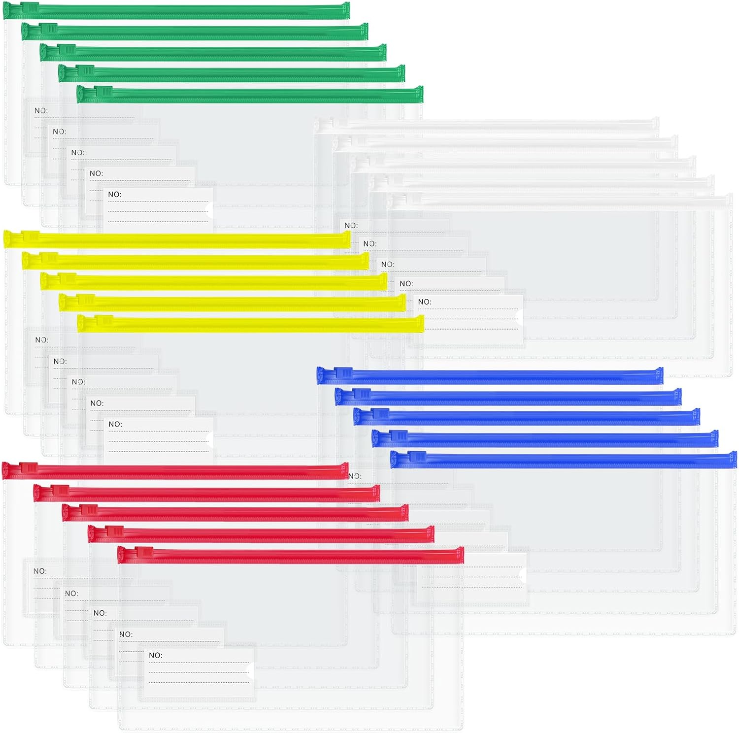 Amazon.com : Small Zipper Plastic Envelopes, BOPART 30Pcs Plastic Pouch ...