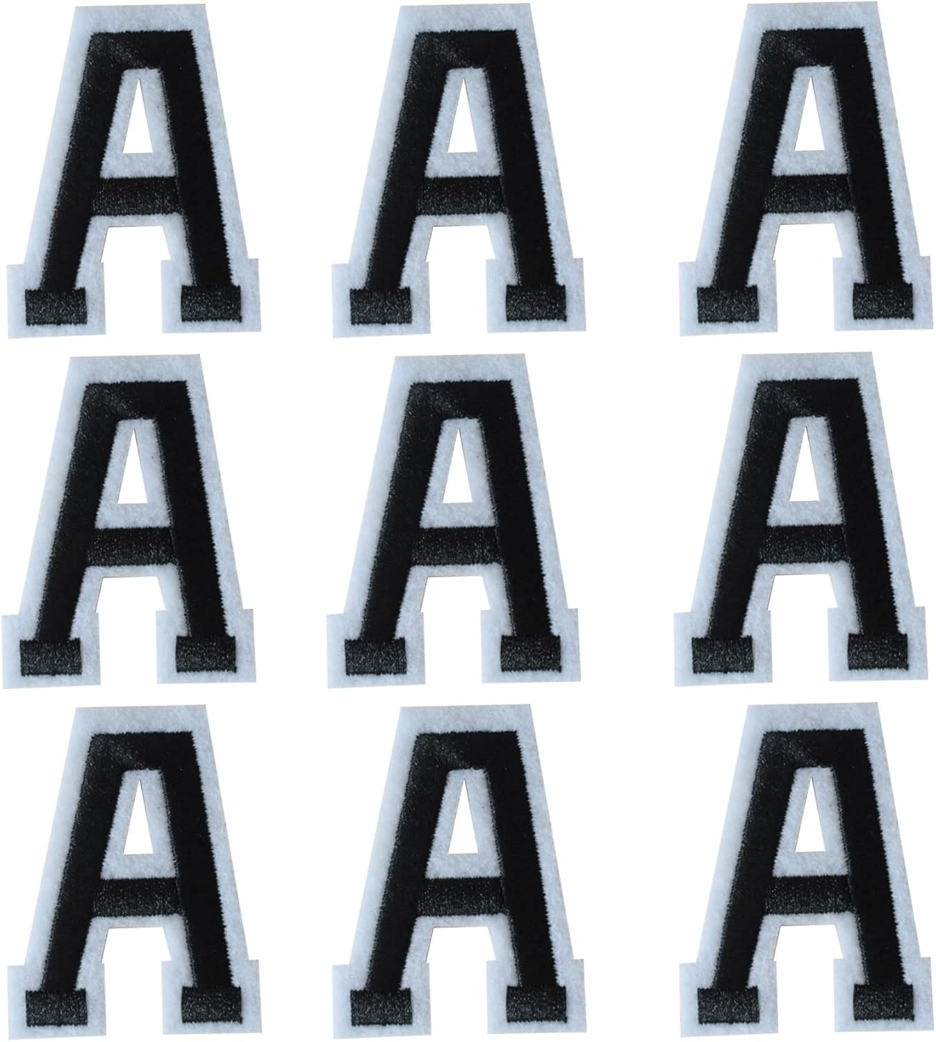 Amazon.com: GYGYL Iron on Letters Patches, 9PCS Black A Letter Patches ...