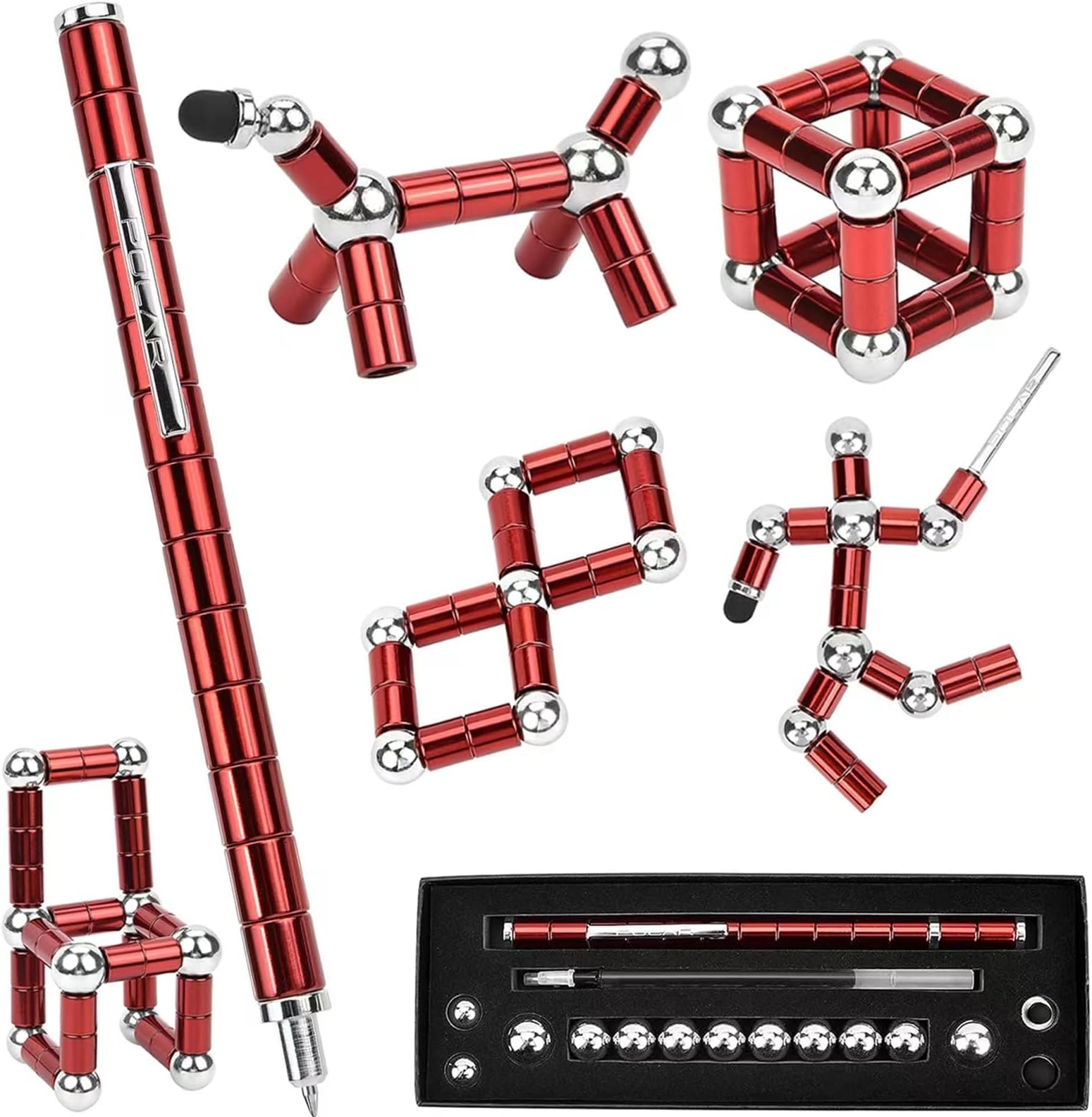 Amazon.com: LEWUXIAN Toy Pen Set, Decompression Magnetic Metal Pen ...