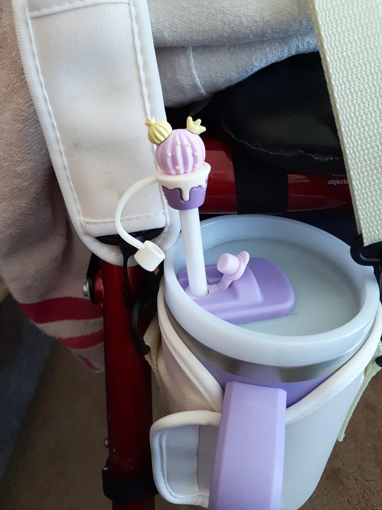 Silicone Straw Cover Drinking Straw Cap Cute Cactus Straw Toppers for 6 ...