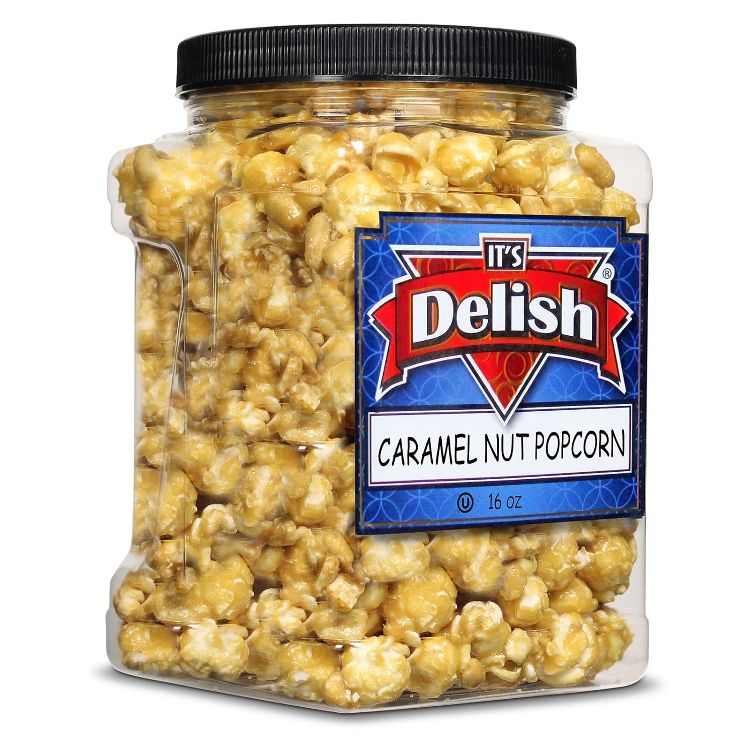 Amazon.com: Gourmet Caramel Nut Popcorn with Peanuts by Its Delish, 16 ...