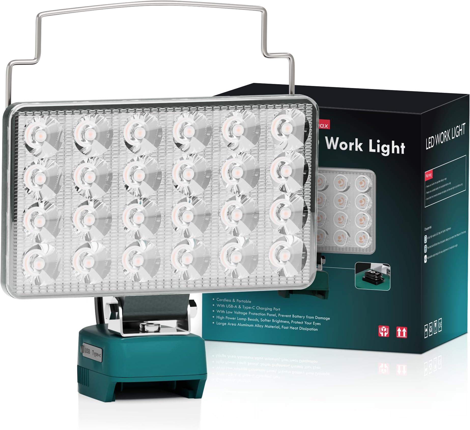 Cordless Work Light Suitable for Makita 18V Battery Emergency Lighting ...