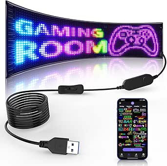 Amazon.com: Rayhome Full Color Double Row Programmable LED Sign, 24.6 ...