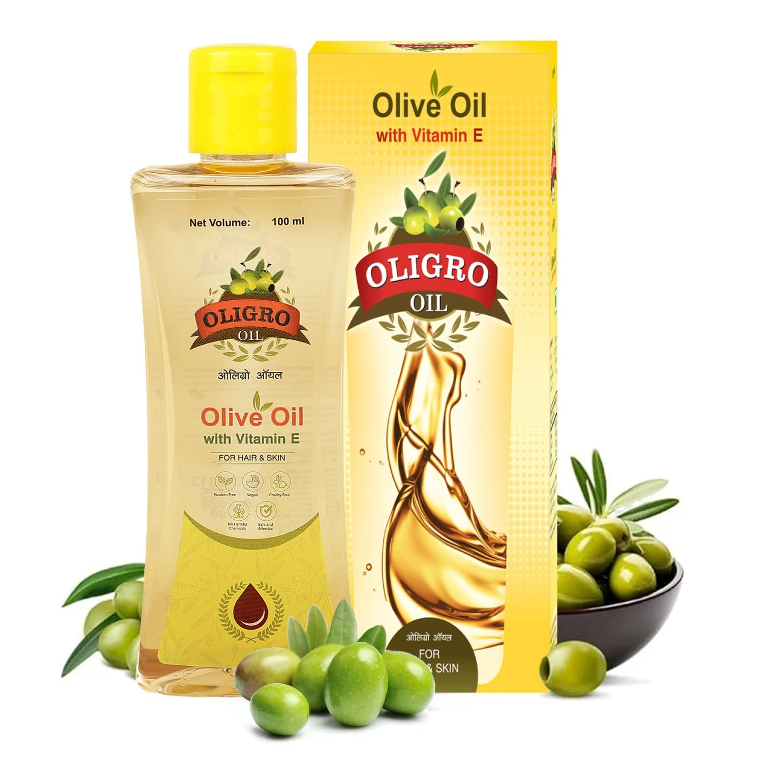 Oligro Body Massage Olive Oil - 100ml | Olive Oil for Skin & Hair ...