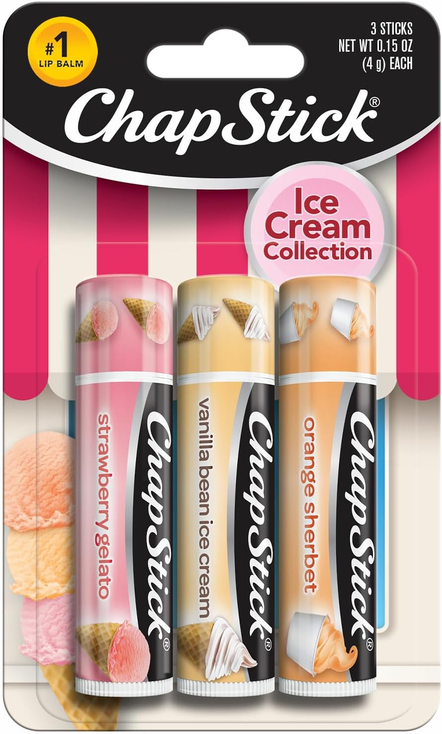 Amazon.com : ChapStick Bulk Lip Balm Cake Batter, Lip Care Tube 0.15 oz ...