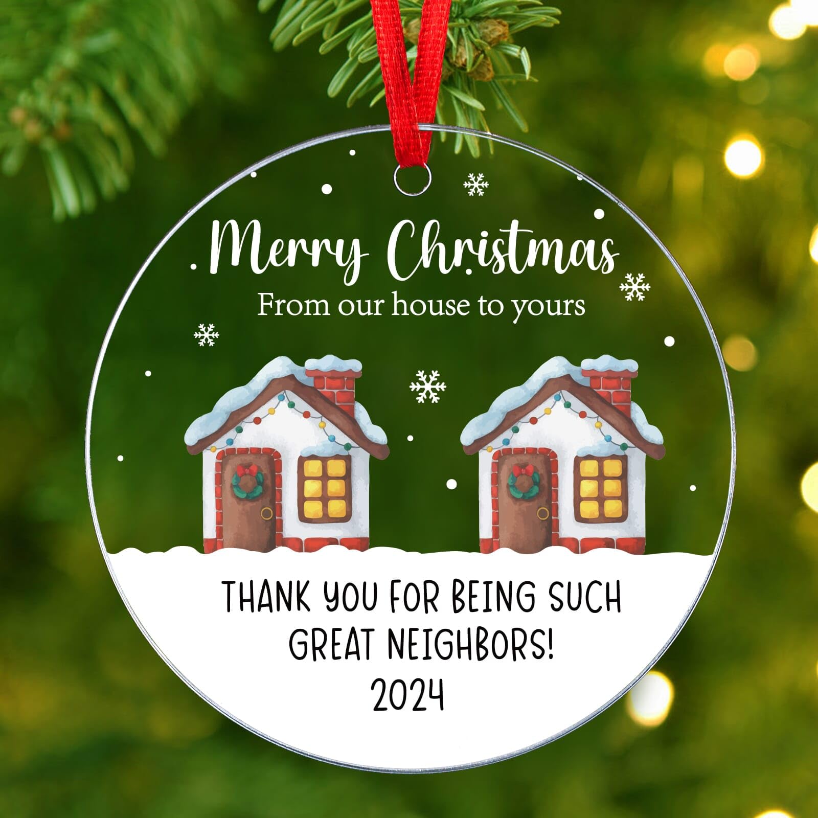 Amazon.com: Neighbor, Neighbor Christmas Ornaments 2024 - Thank You for ...