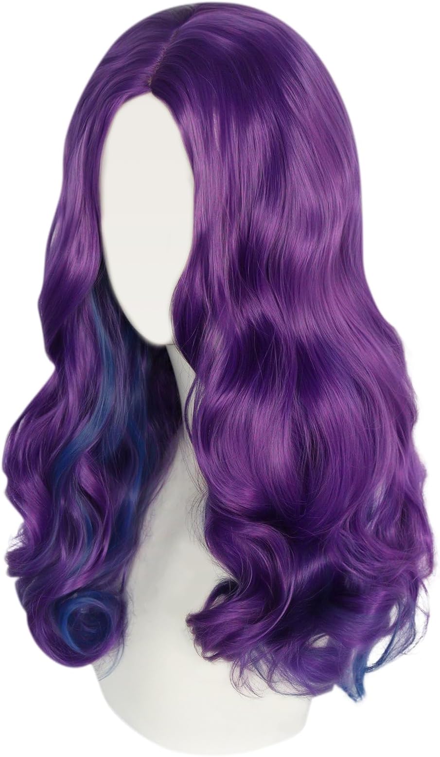 Amazon.com: Anogol Wig Cap+Long Natural Wavy Purple Wig for Women Comic ...