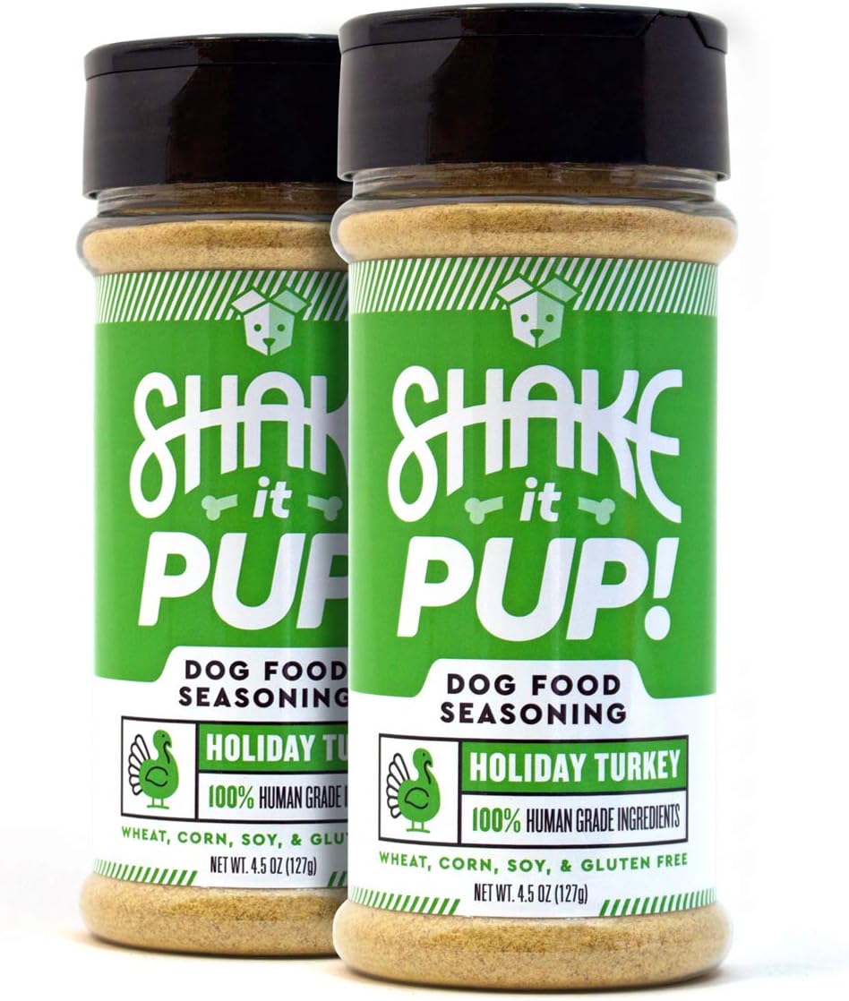 Shake it Pup! Dog Food Seasoning Topper - Natural, Human Grade Mixer ...
