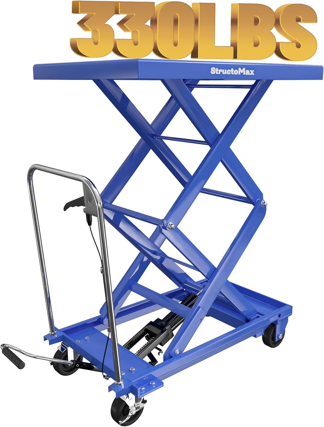 Amazon.com: StructoMax Hydraulic Lift Table Cart - 330lbs Capacity ...
