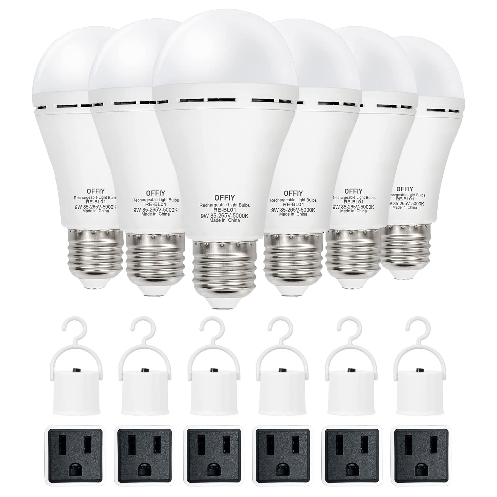 OFFIY Emergency Light Bulbs, 1800mAh High-Capacity Battery for Longer ...