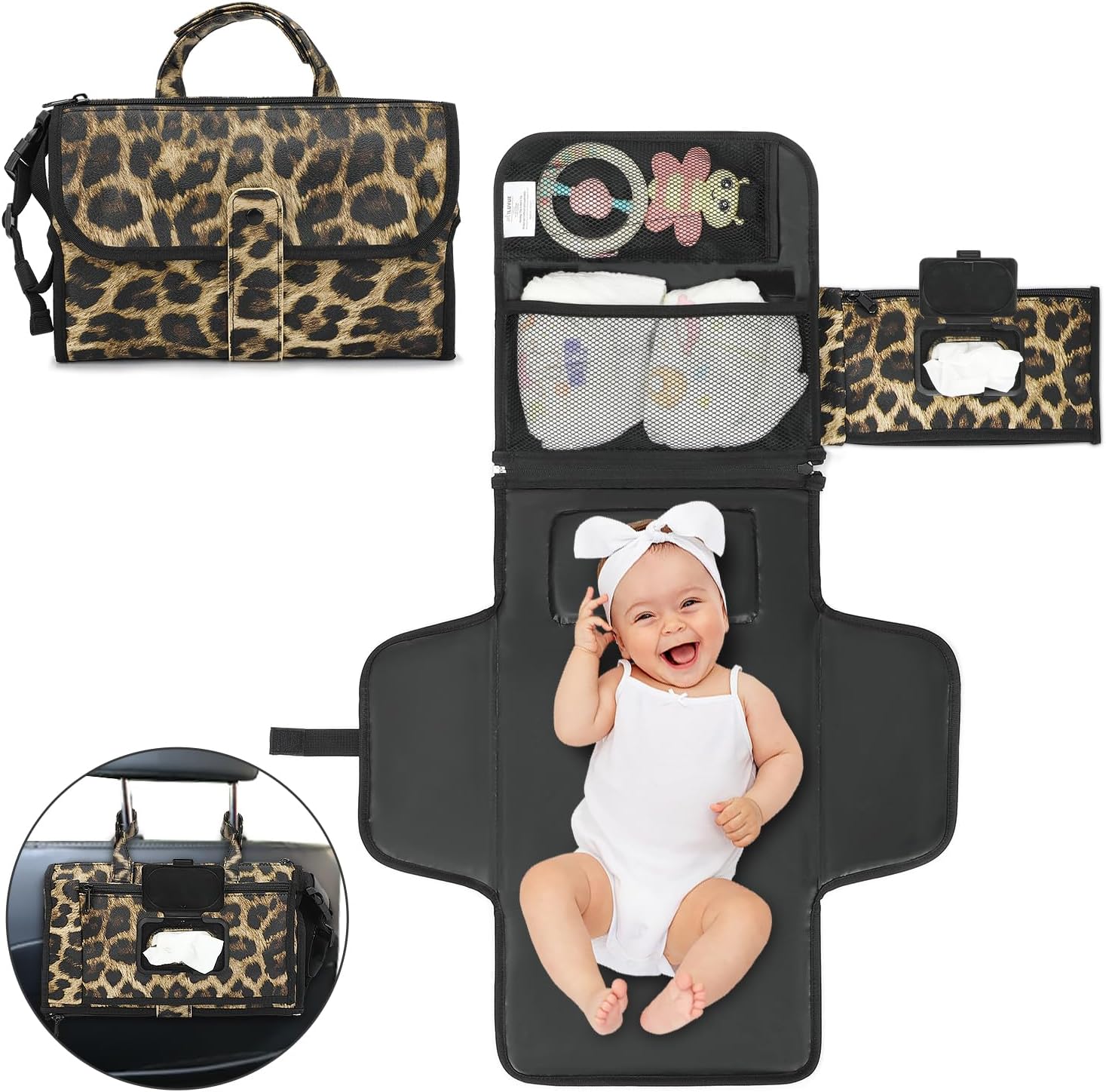 Amazon.com : Portable Diaper Changing Pad, Modern Portable Changing Pad ...