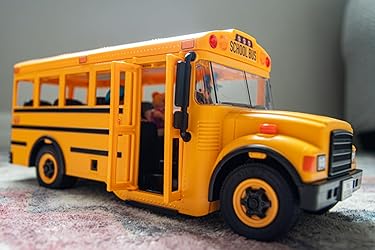 Amazon.com: Playmobil School Bus with Accessories and 4 Figures : Toys ...