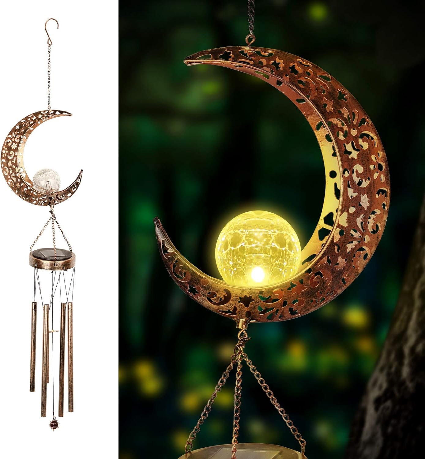 Amazon.com : Solar Wind Chimes for Outside Deep Tone, Sympathy and ...