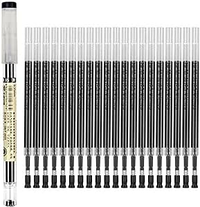 Gel Ink Pen Refills Rods 0.35mm Ultra Fine Black Quick-Drying Gel pens ...