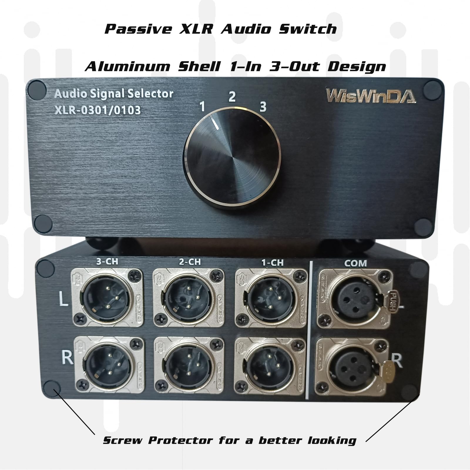 Snapklik.com : WisWinDa 1-IN-3-OUT XLR Pro Audio Switch Balanced Audio ...