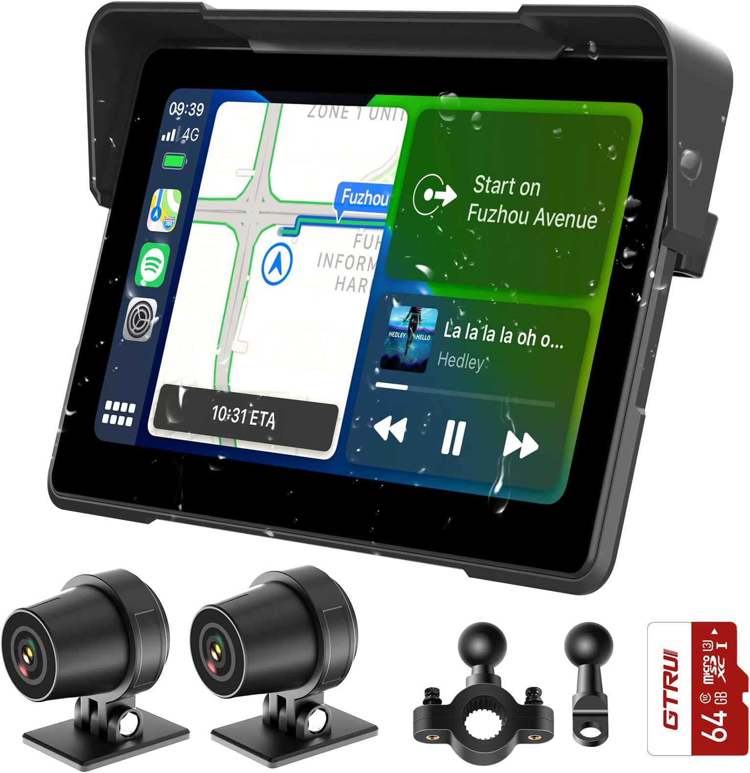 Amazon.com: Motorcycle CarPlay & Android Auto 7 inch Motorcycle DVR ...