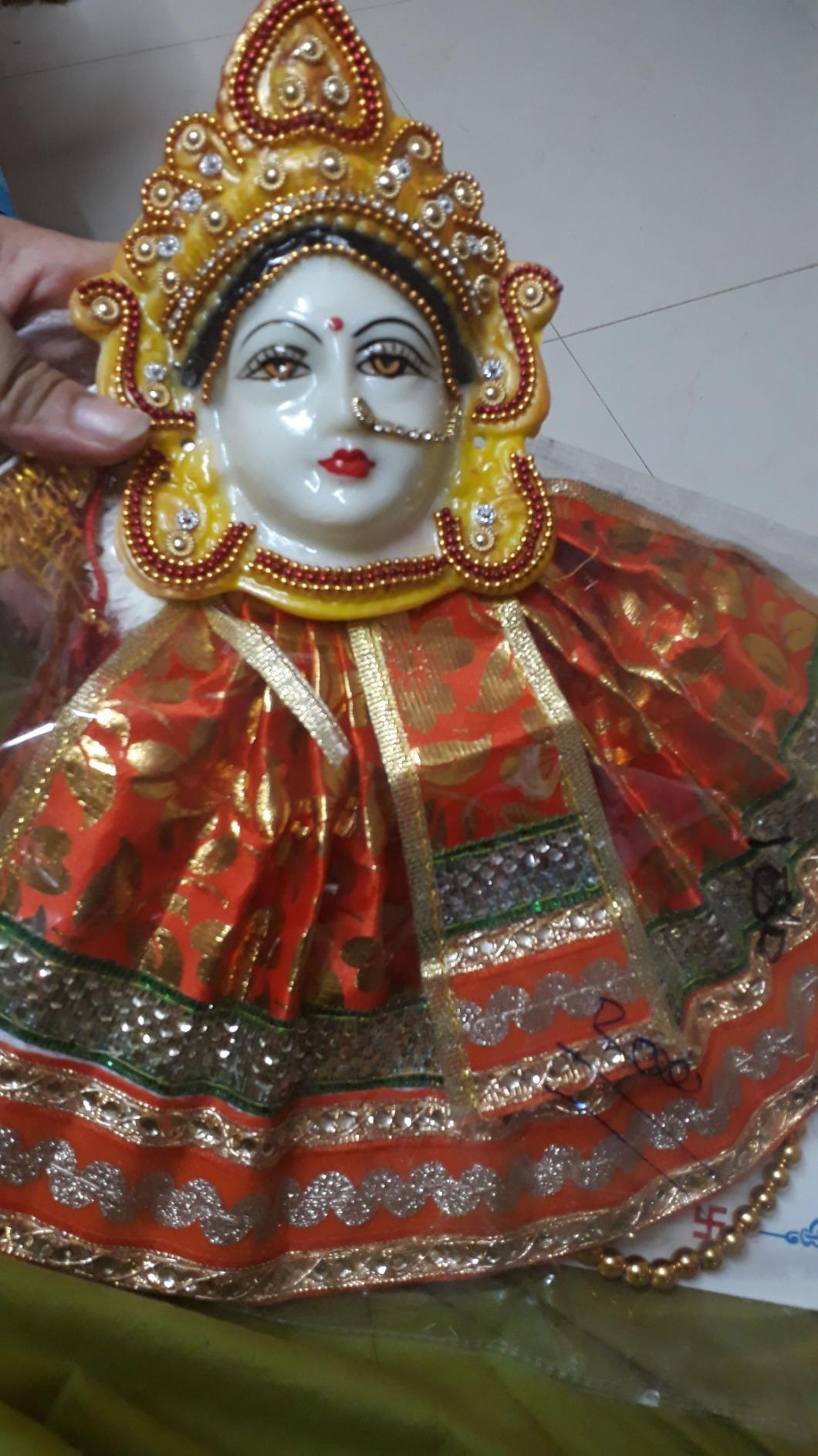 Buy Mahalakshmi Mukhavada (Face) in German Silver (Size_7 inch x 3.5 ...