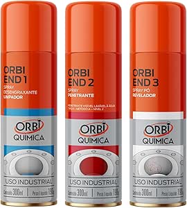 Kit Revelador de Trincas Metal Chek 3 Pçs Orbi End 1, 2 e 3 | Amazon.com.br