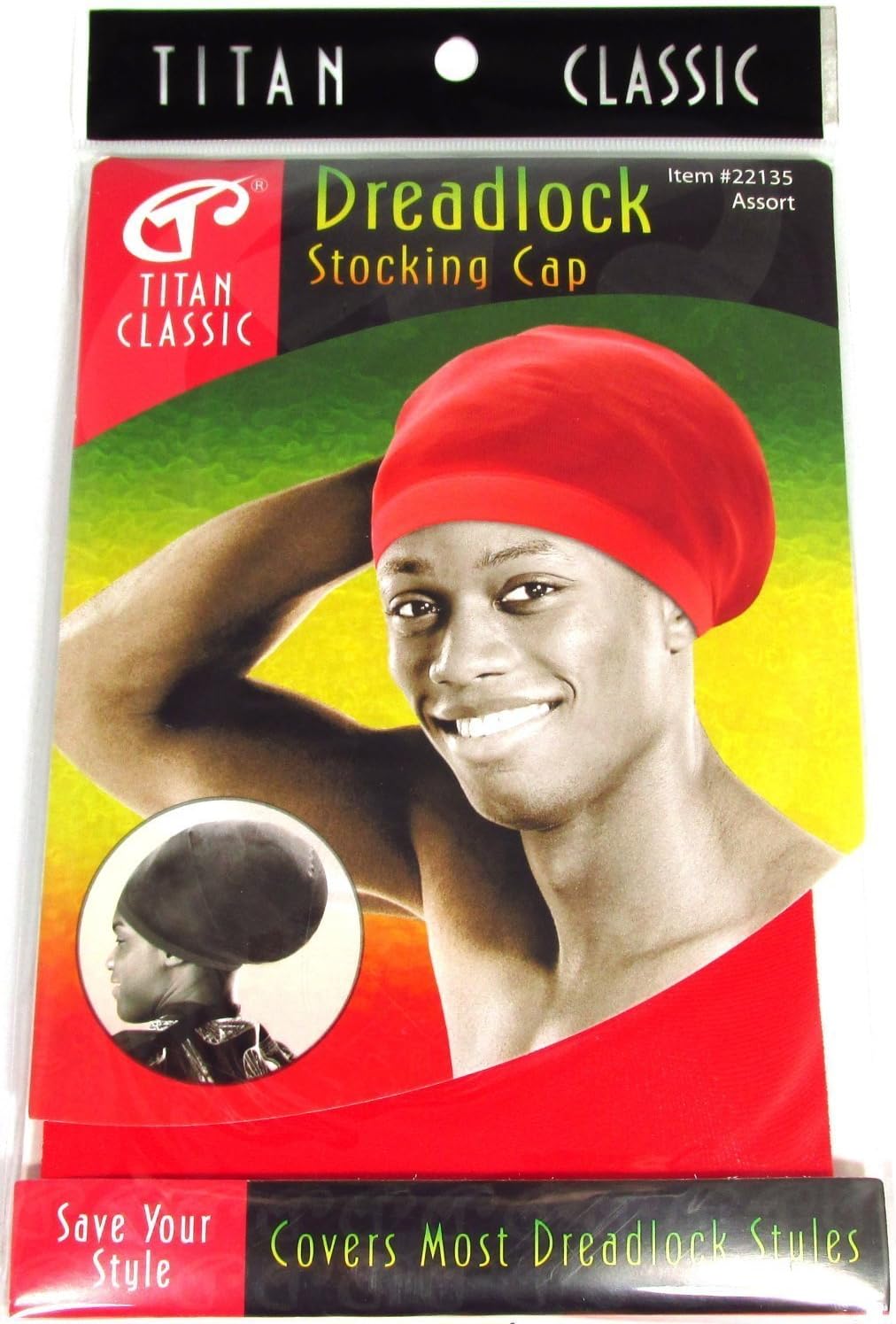 Titan Classic Dreadlock Stocking Cap Red 2 pieces, Kufi cap, rasta ...