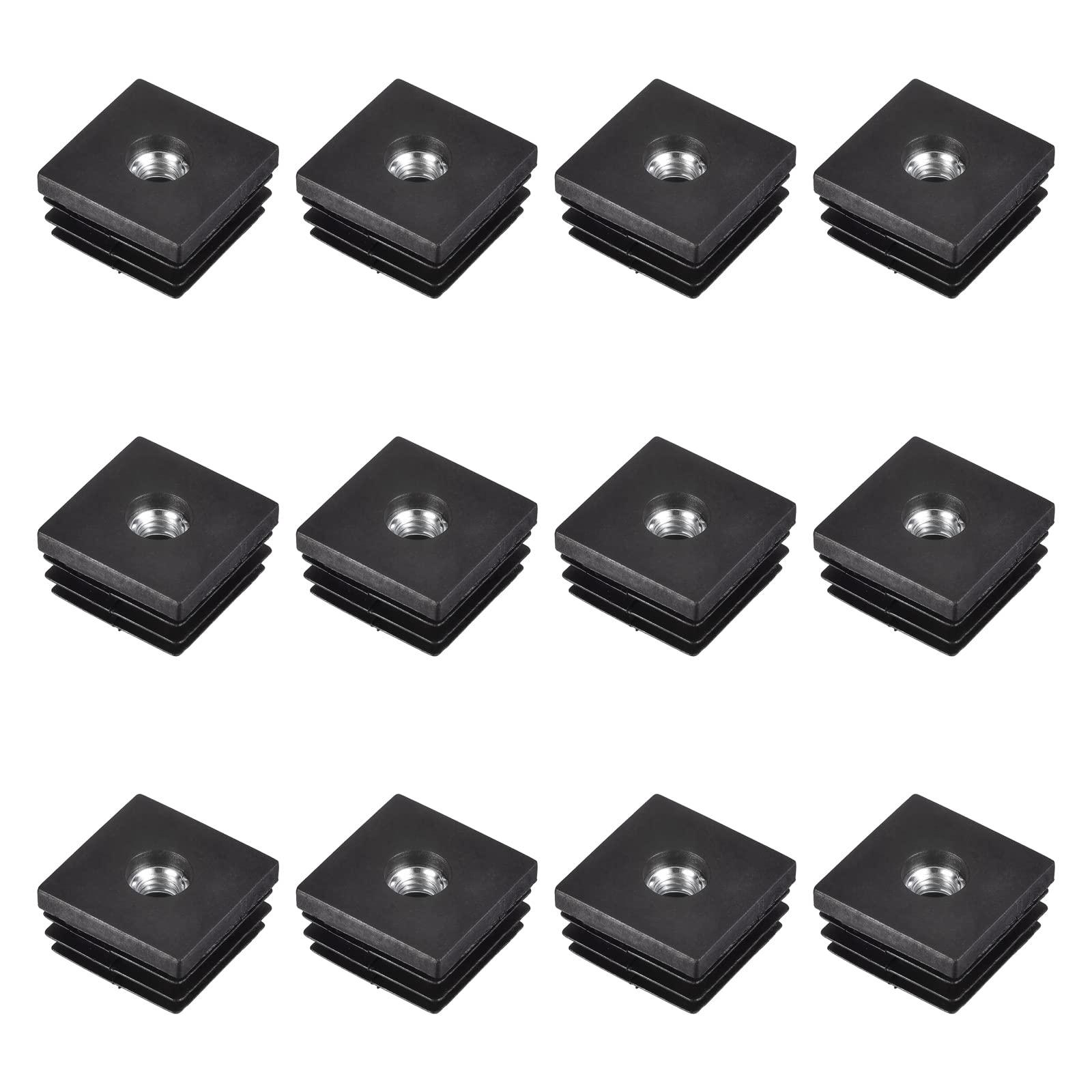 Amazon.com: uxcell 12Pcs Inserts for Square Tubes with M8 Thread, for 1 ...