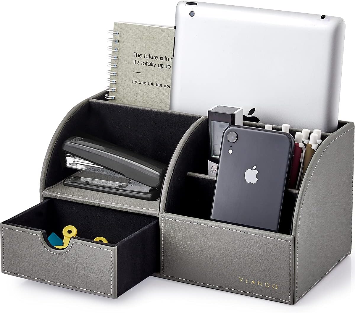 Amazon.com : Victor Wood Desk Organizer with Smart Phone Holder ...