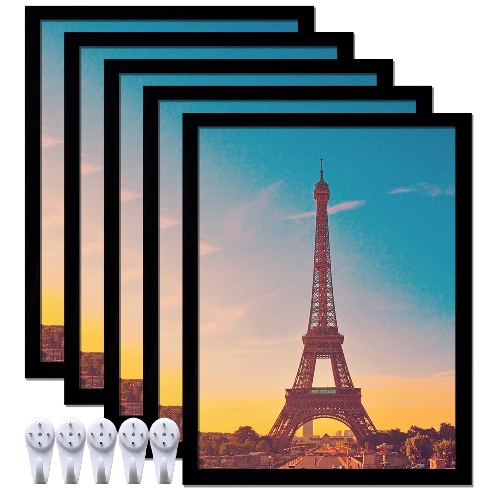 Amazon.com - icariery 17x22 Picture Frame Set of 5, Black Photo Frames ...