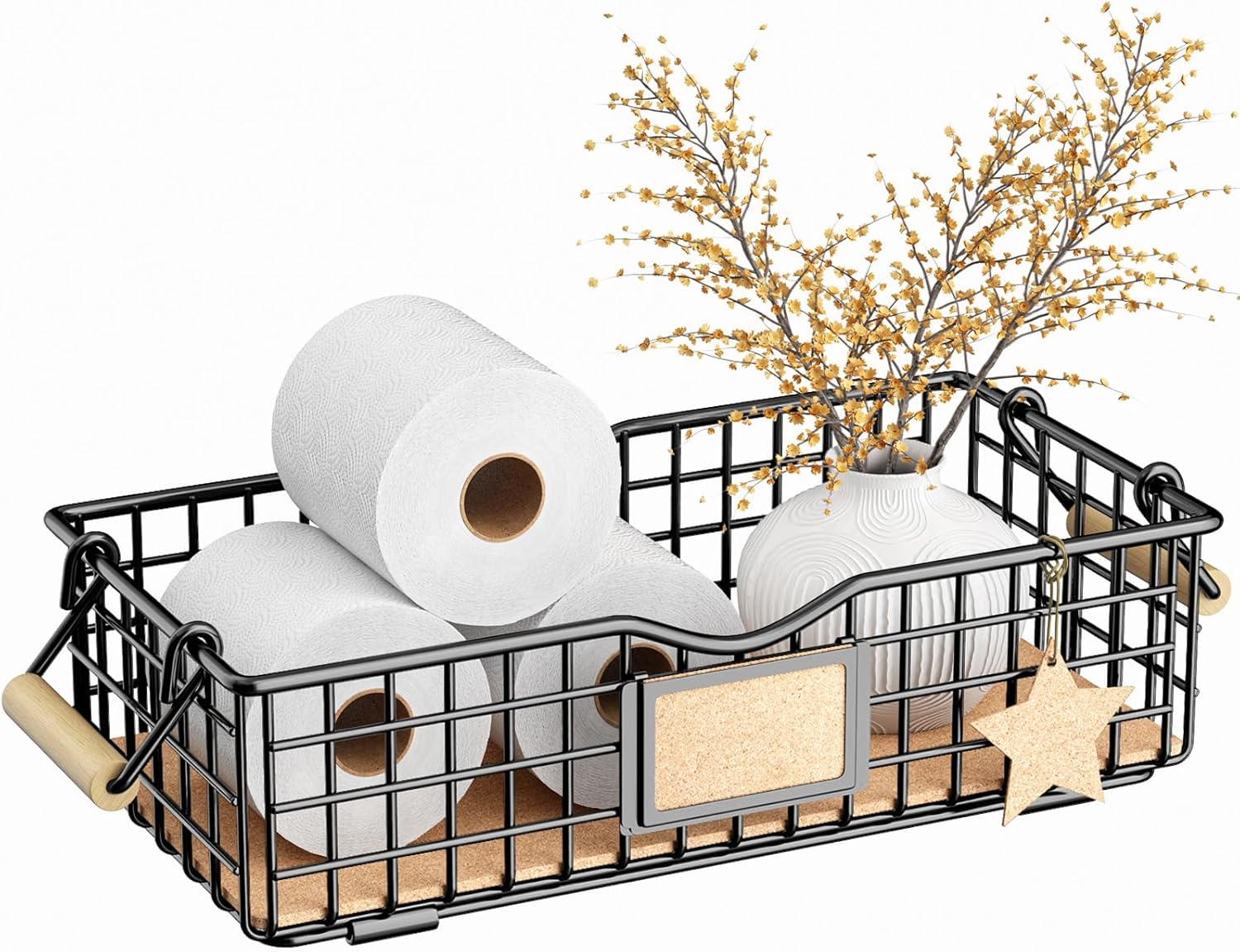 Amazon.com: Qcold Toilet Paper Storage Basket, Toilet Basket Tank ...